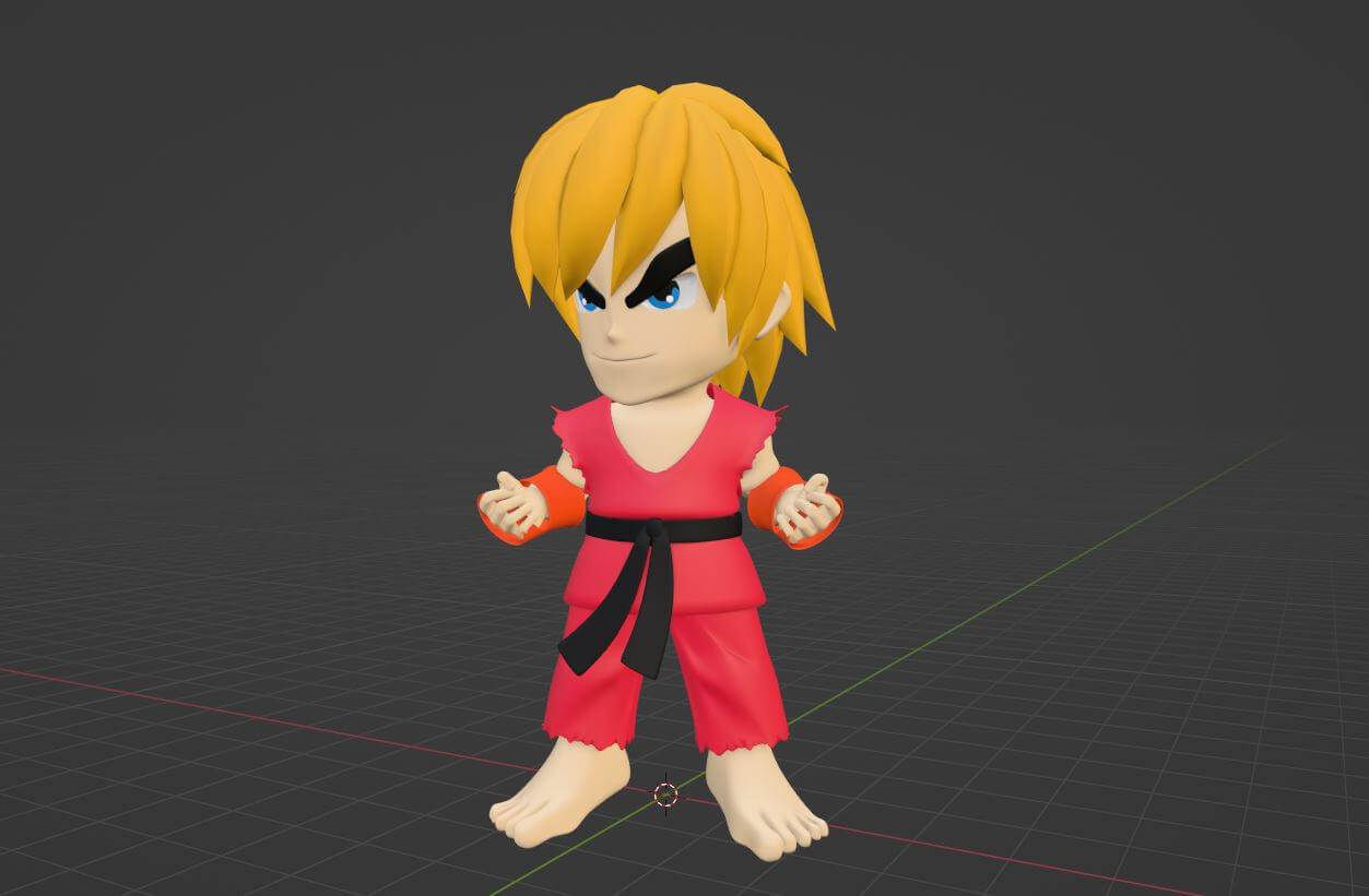 Ken Sd - Street Fighter 3D Model by Summerforce