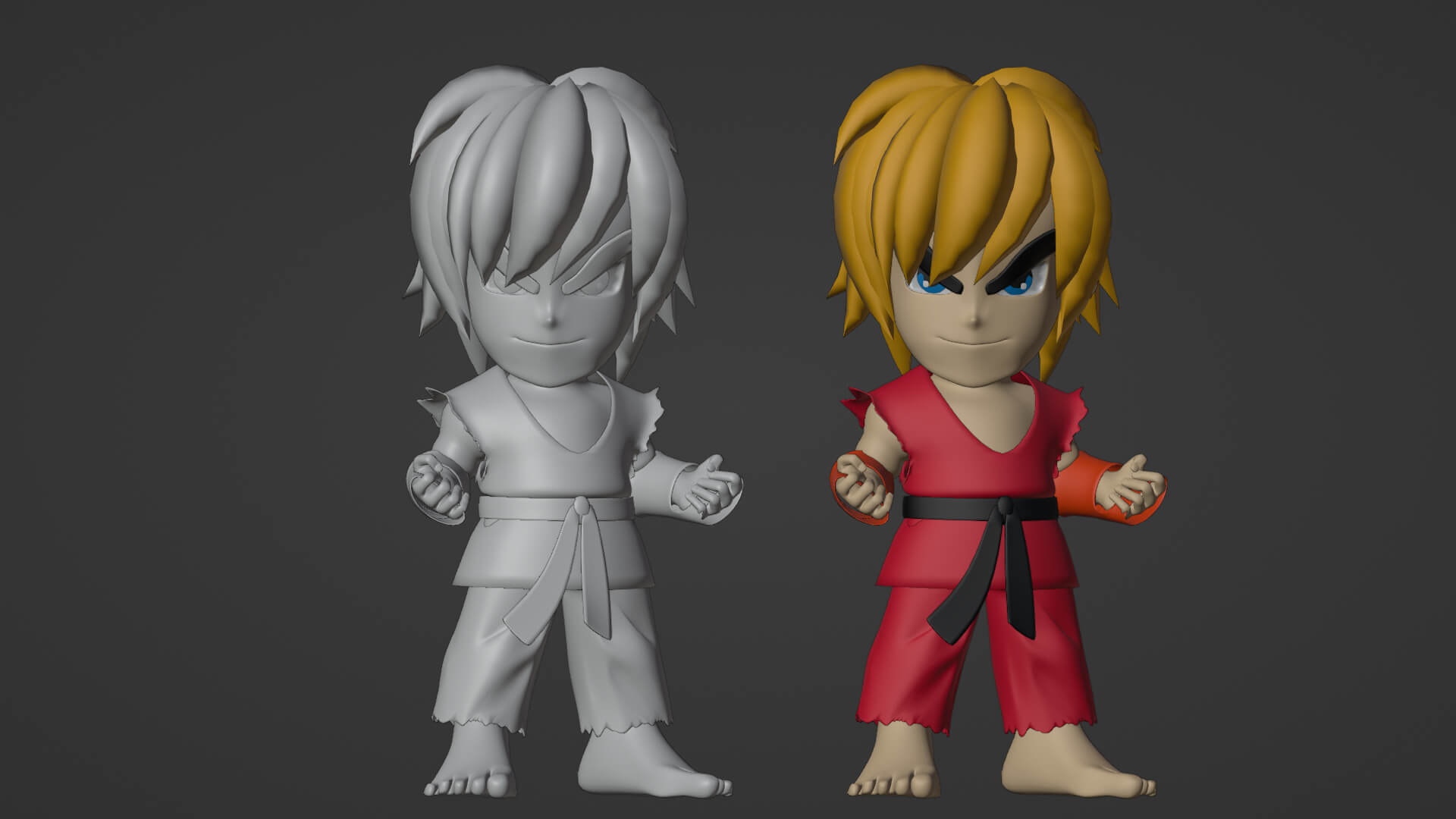 Ken Sd - Street Fighter 3D Model by Summerforce