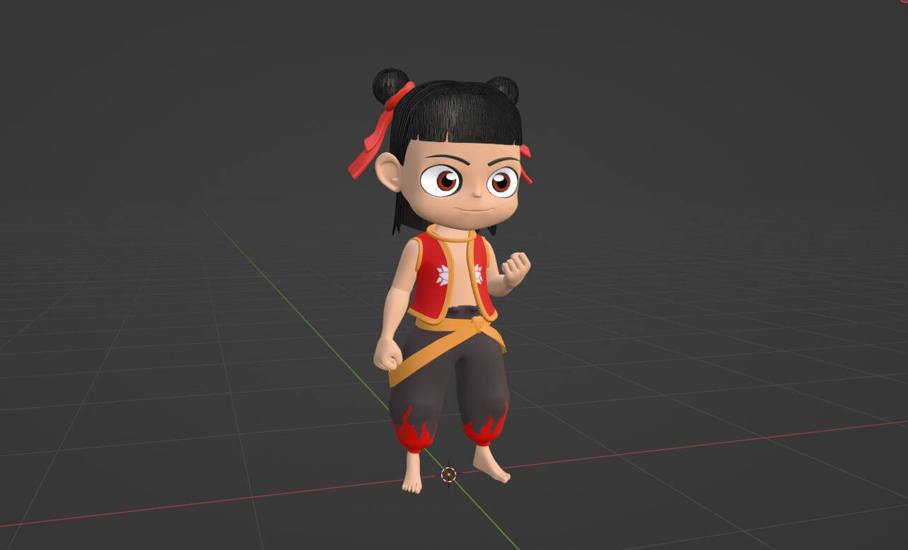 Kid Nezha - Ne Zha 3D Model by Summerforce