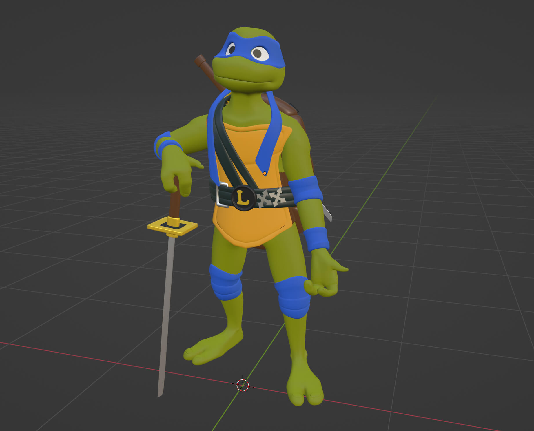Leonardo - TMNT 3D Model by Summerforce