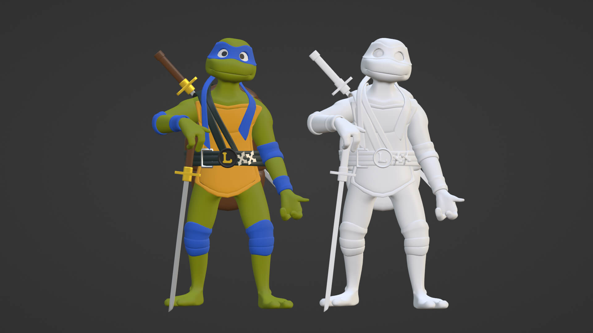 Leonardo - TMNT 3D Model by Summerforce