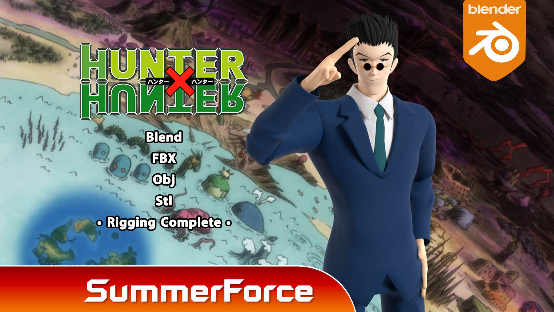 Leorio Paradinight - Hunter X Hunter 3D Model by Summerforce