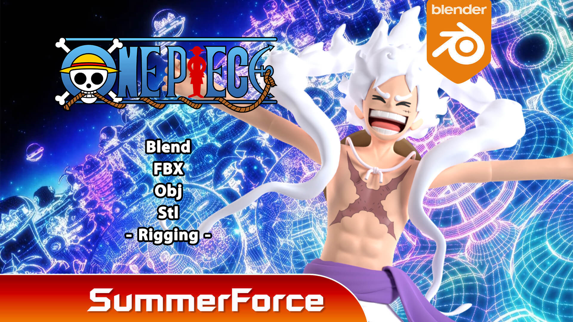 Luffy Gear 5 Egghead - One Piece 3D Model by Summerforce