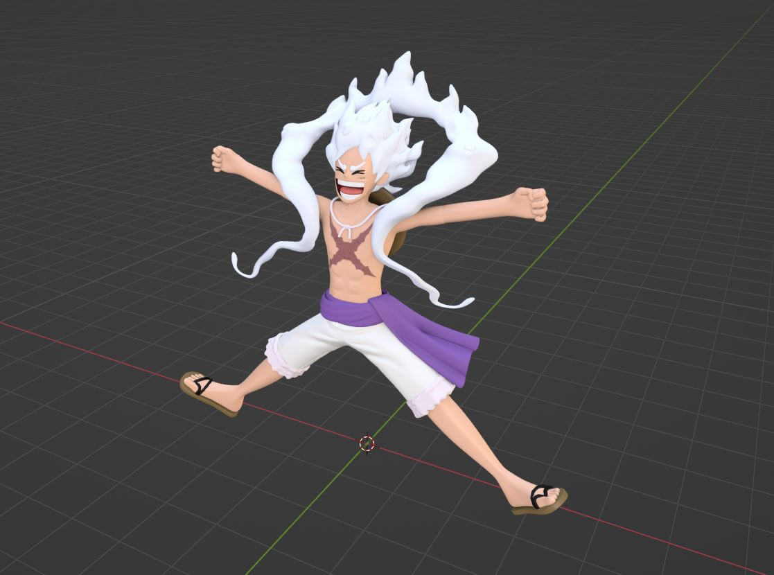 Luffy Gear 5 Egghead - One Piece 3D Model by Summerforce