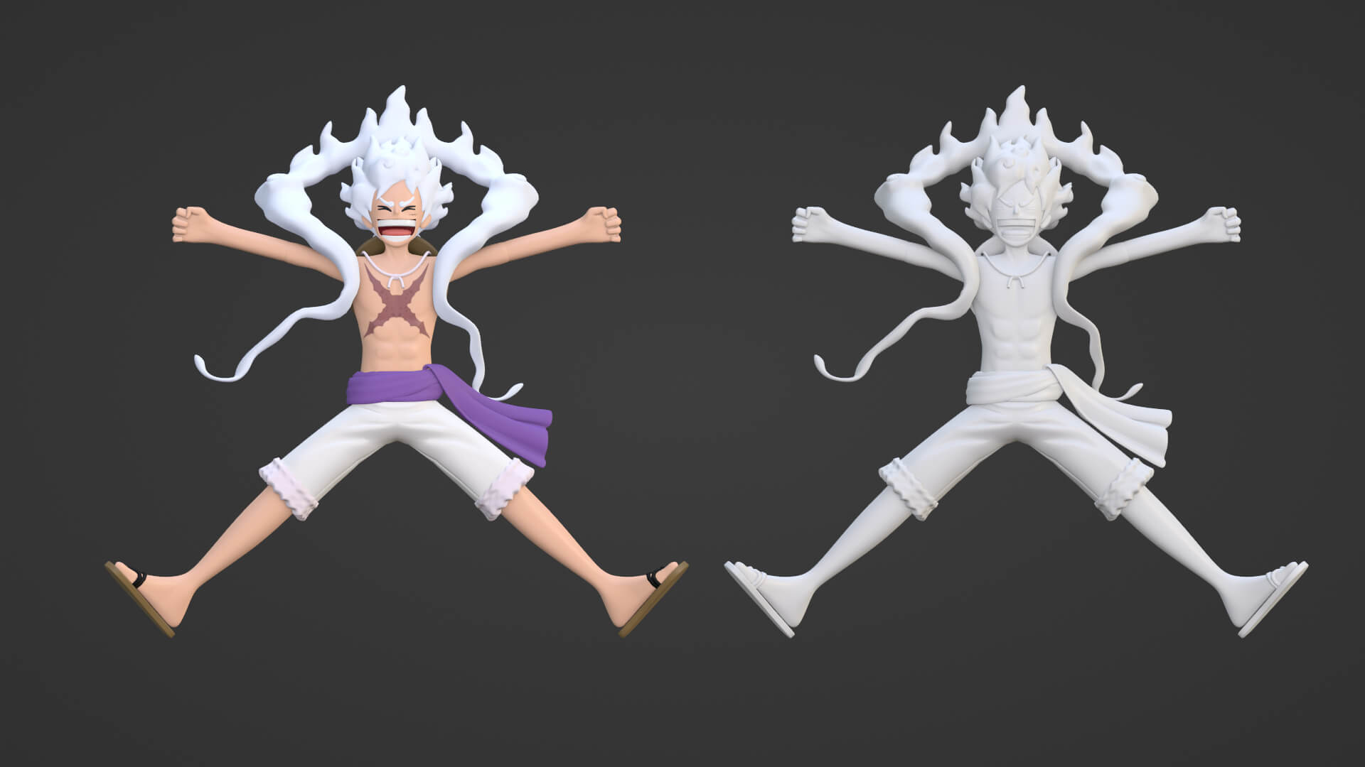 Luffy Gear 5 Egghead - One Piece 3D Model by Summerforce