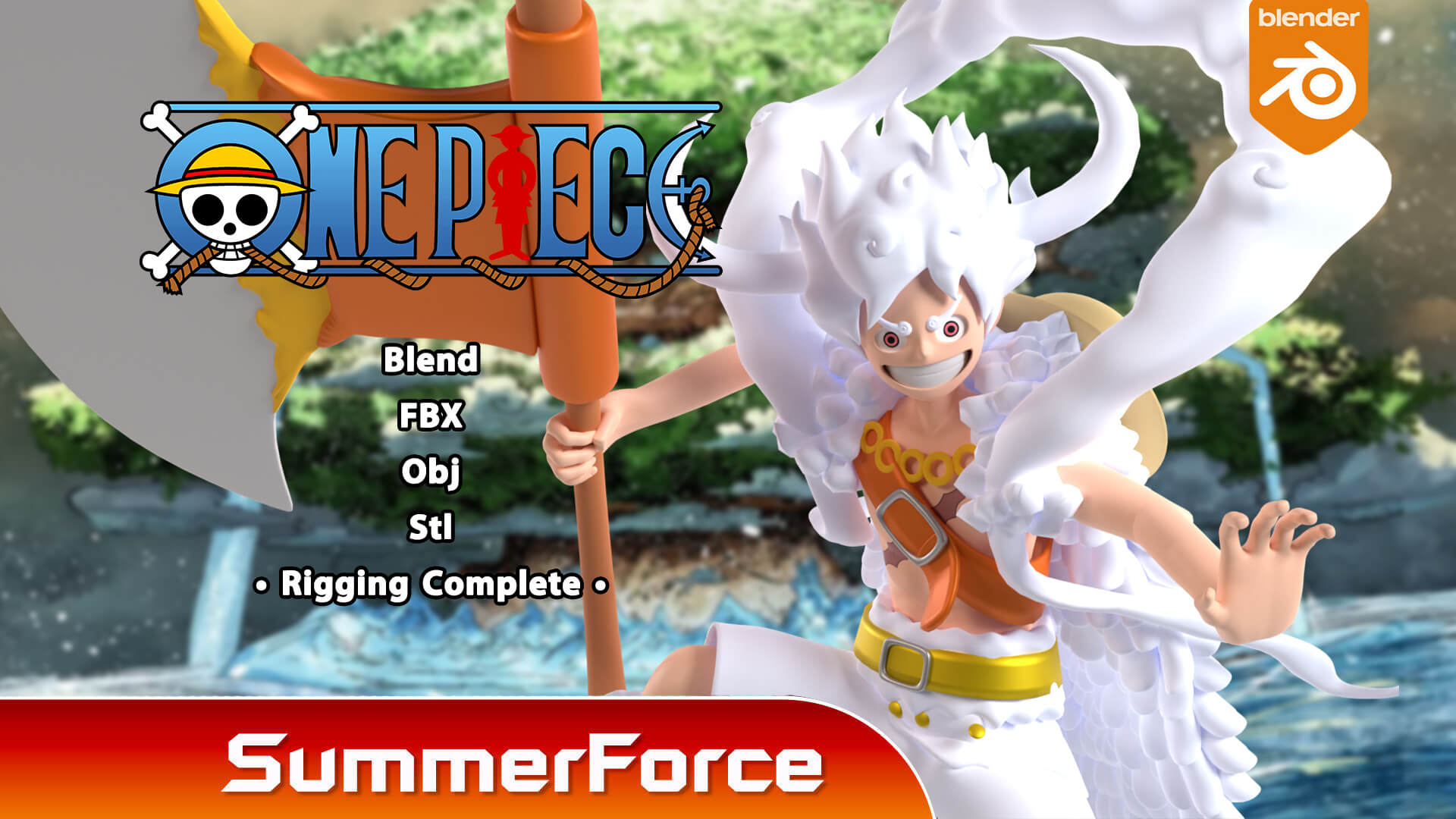 Luffy Gear 5 Elbaph - One Piece 3D Model by Summerforce