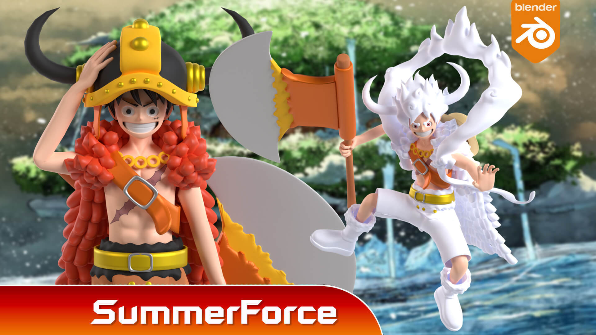 Luffy Gear 5 Elbaph - One Piece 3D Model by Summerforce