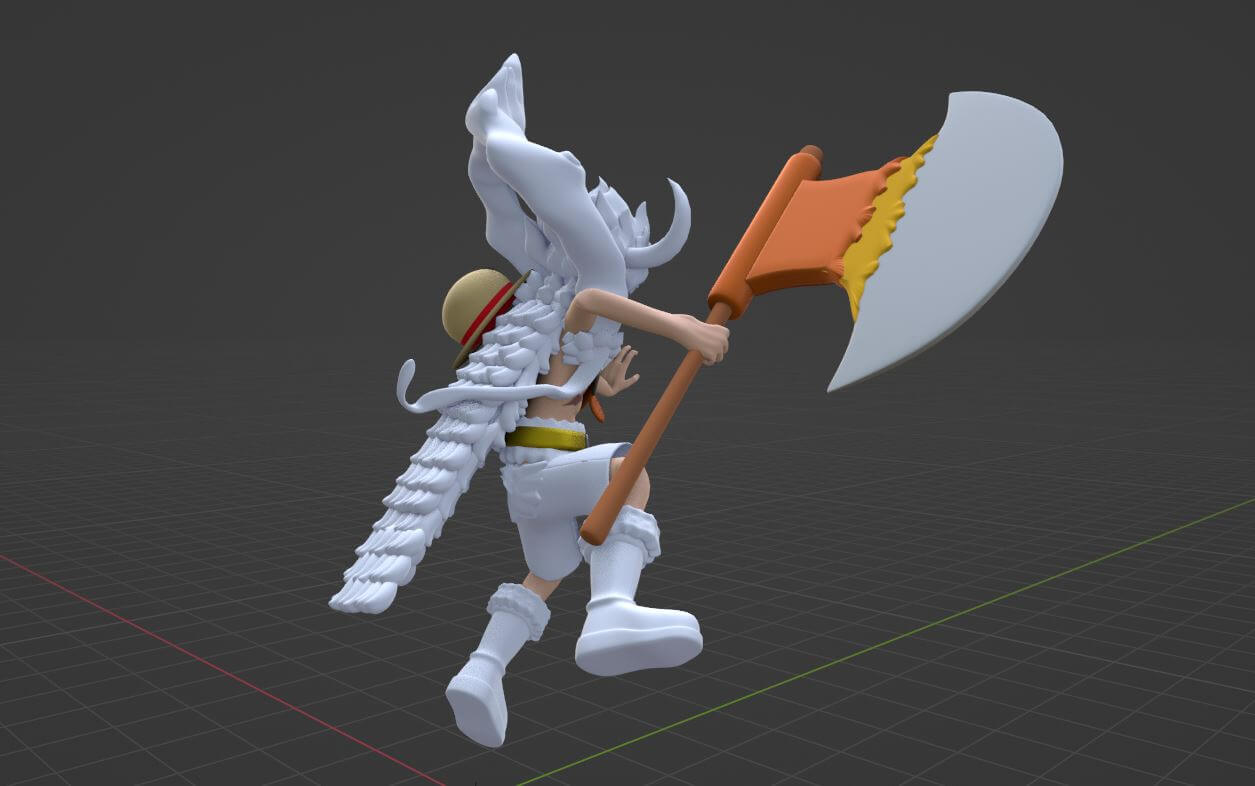 Luffy Gear 5 Elbaph - One Piece 3D Model by Summerforce