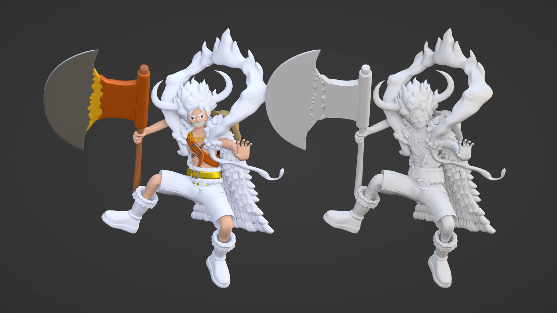 Luffy Gear 5 Elbaph - One Piece 3D Model by Summerforce