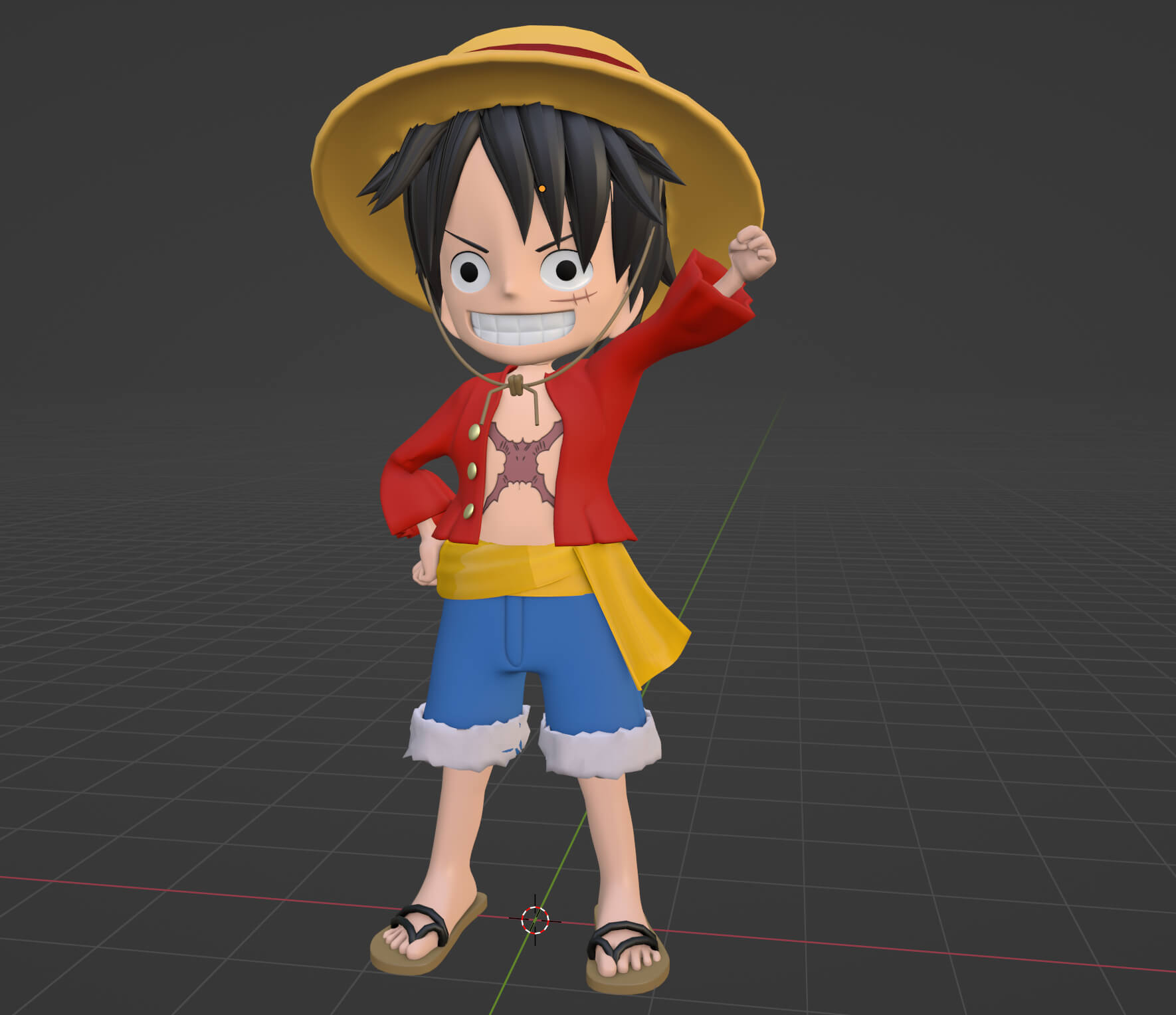 Luffy SD - One Piece 3D Model by Summerforce