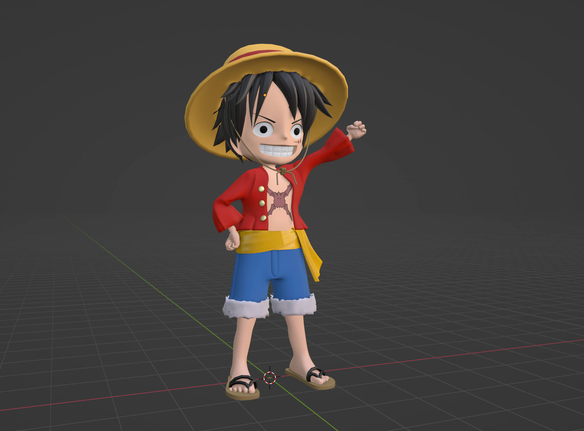 Luffy SD - One Piece 3D Model by Summerforce