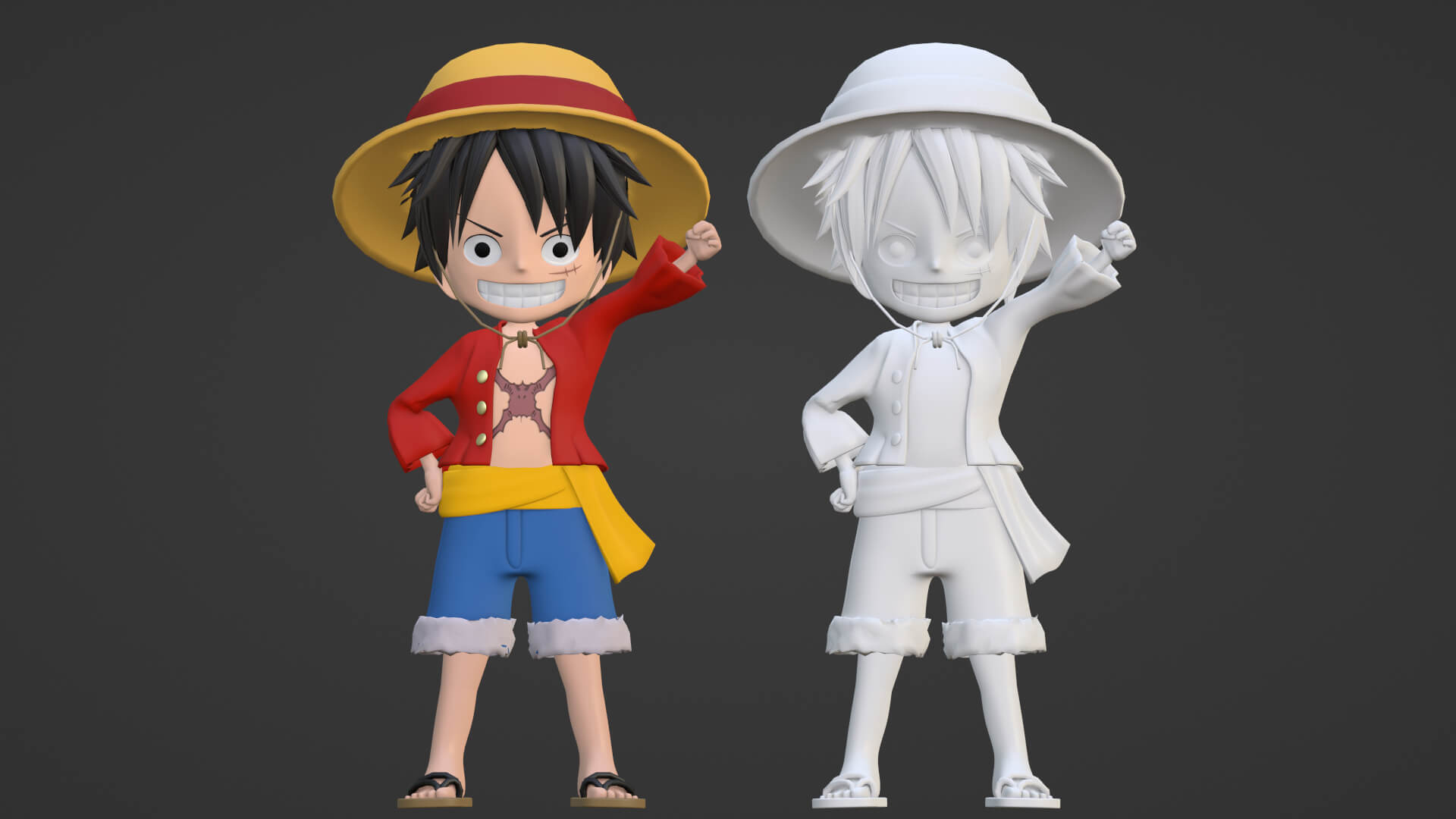 Luffy SD - One Piece 3D Model by Summerforce