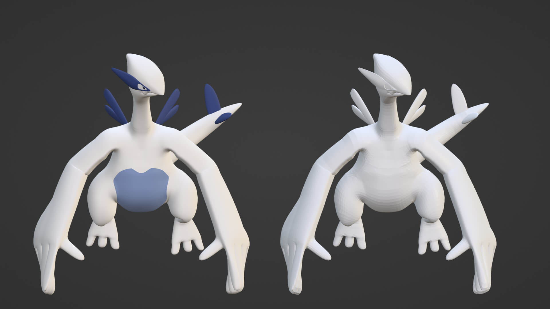 Lugia - Pokemon 3D Model by Summerforce