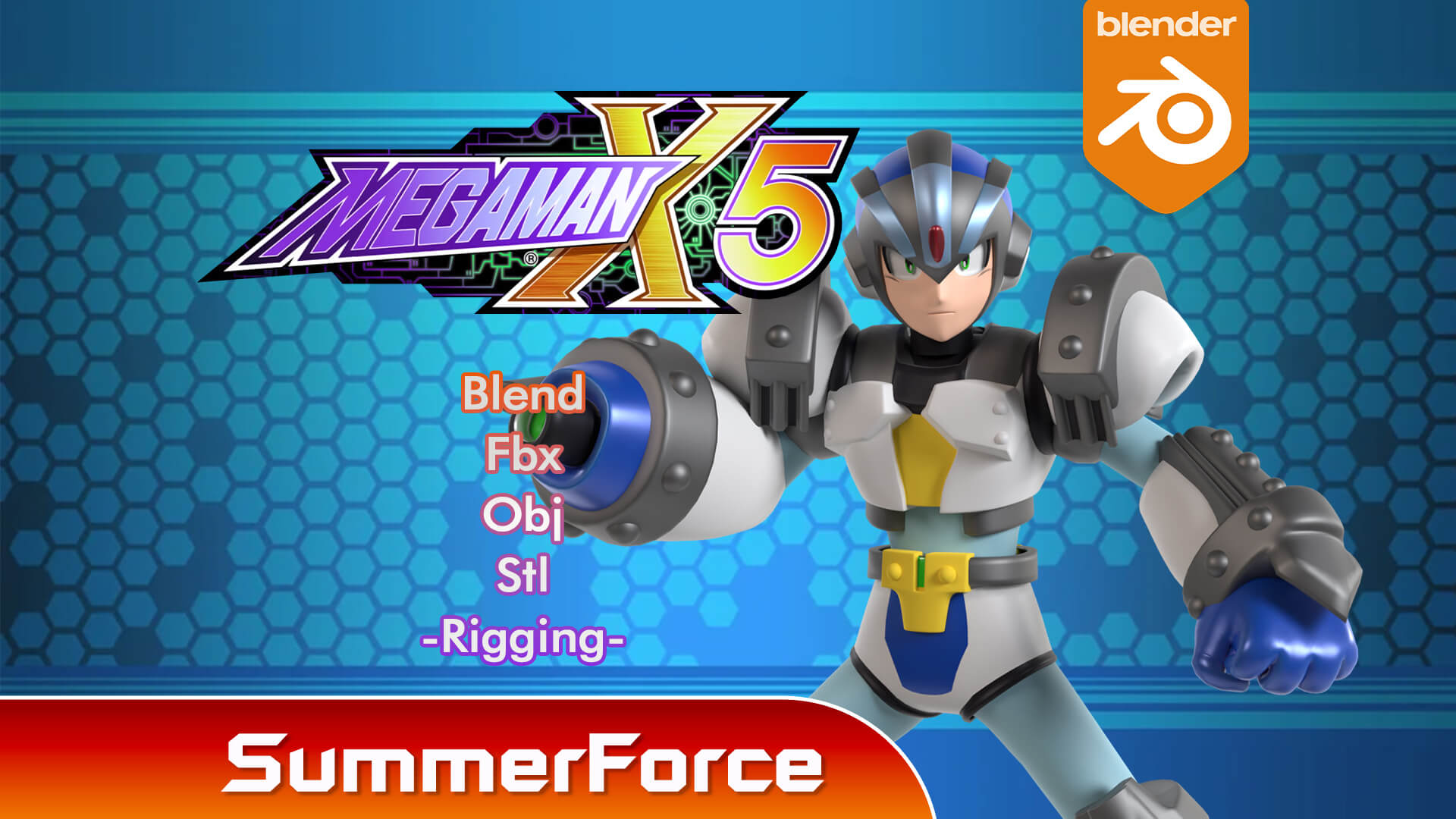 Mega Man Gaia Armor - Mega Man X5 3D Model by Summerforce