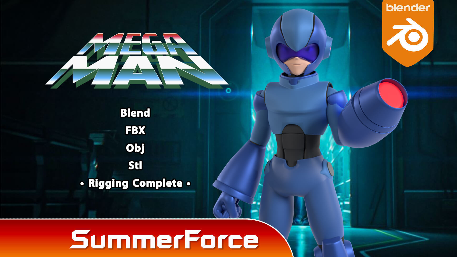 Mega Man - Secret Level 3D Model by Summerforce