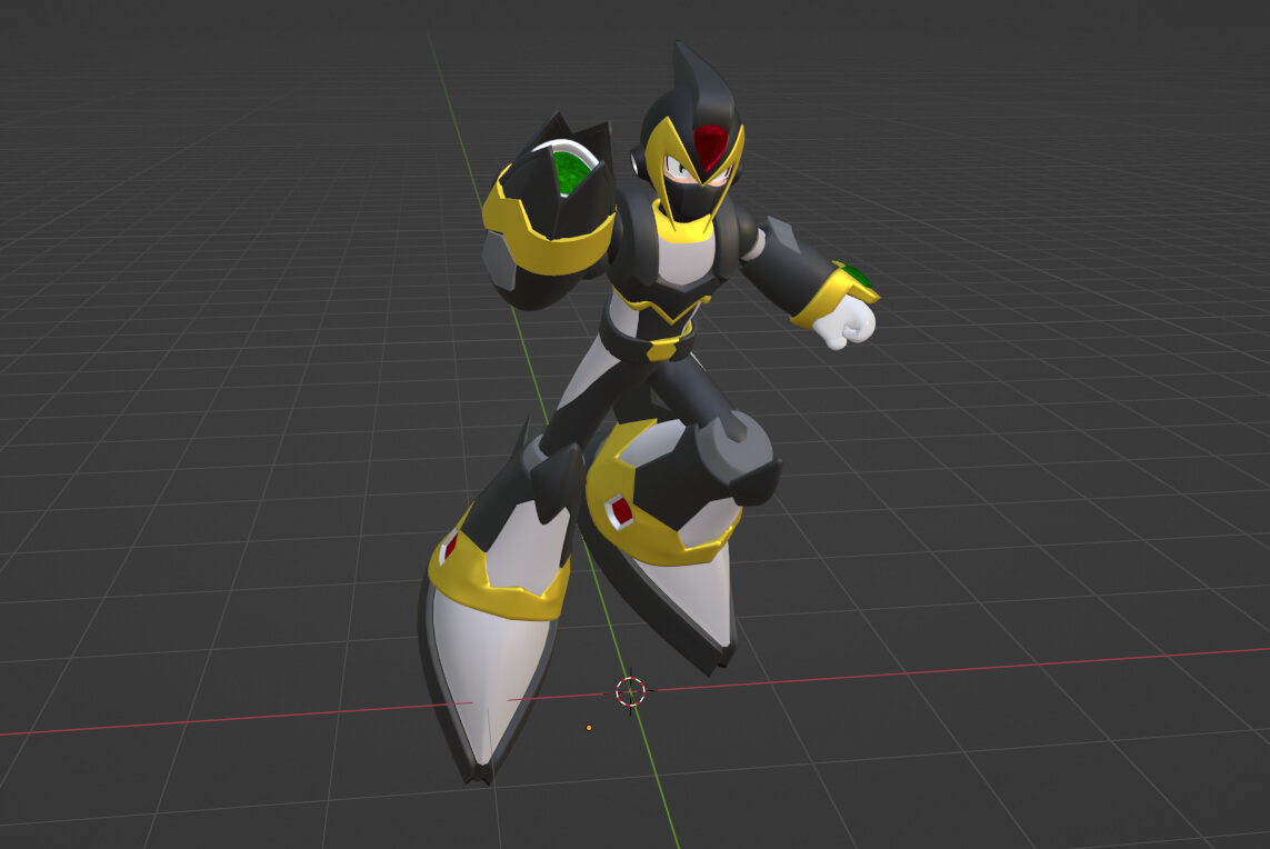 Mega Man Shadow Armor - Mega Man X6 3D Model by Summerforce