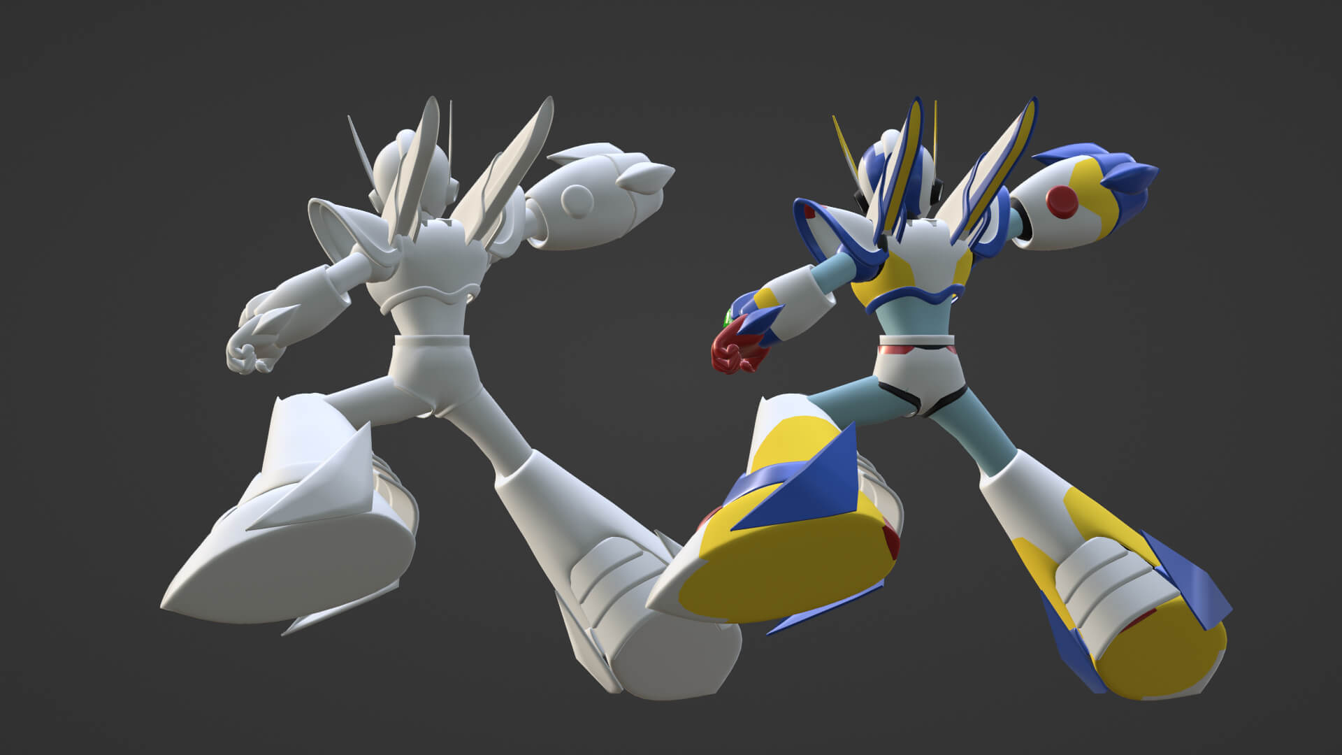 MegaMan Falcon Armor - Mega Man X5 3D Model by Summerforce