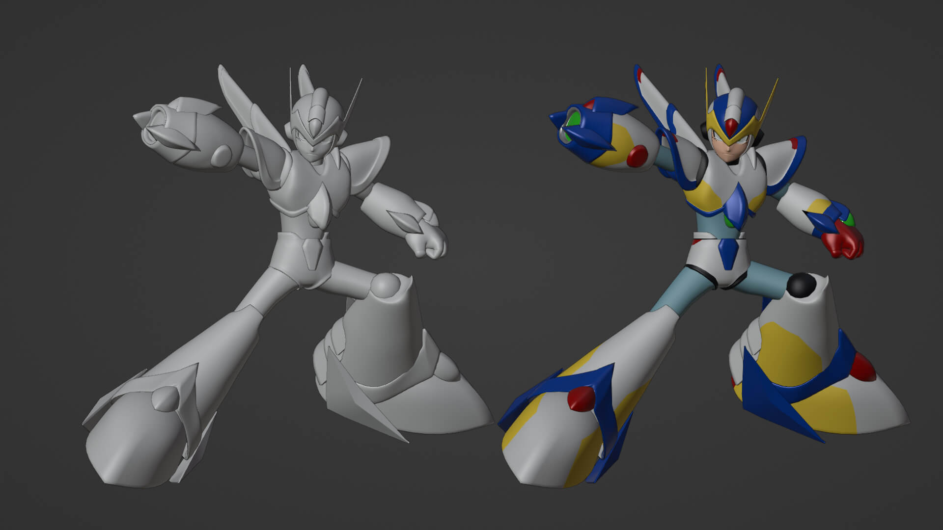 MegaMan Falcon Armor - Mega Man X5 3D Model by Summerforce