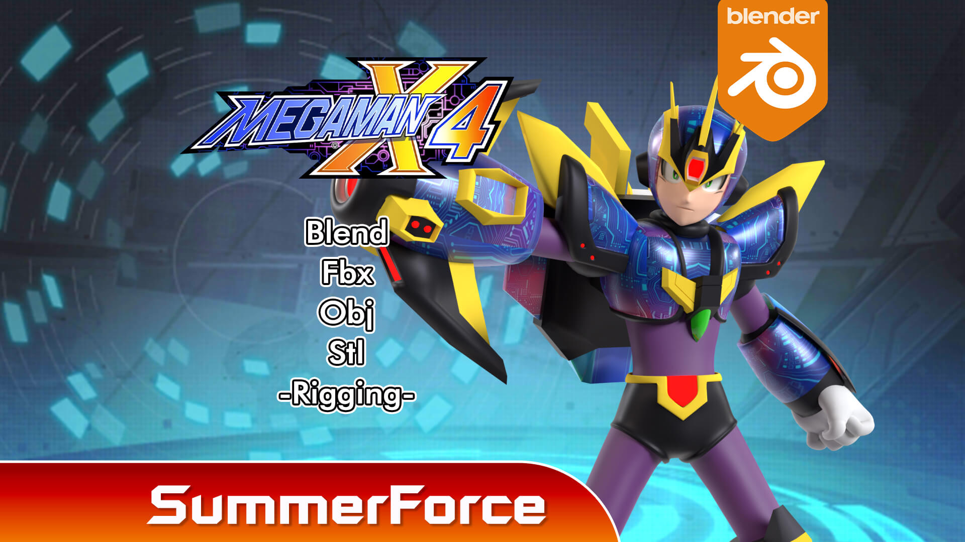 Megaman Ultimate Armor - Mega Man X4 3D Model by Summerforce