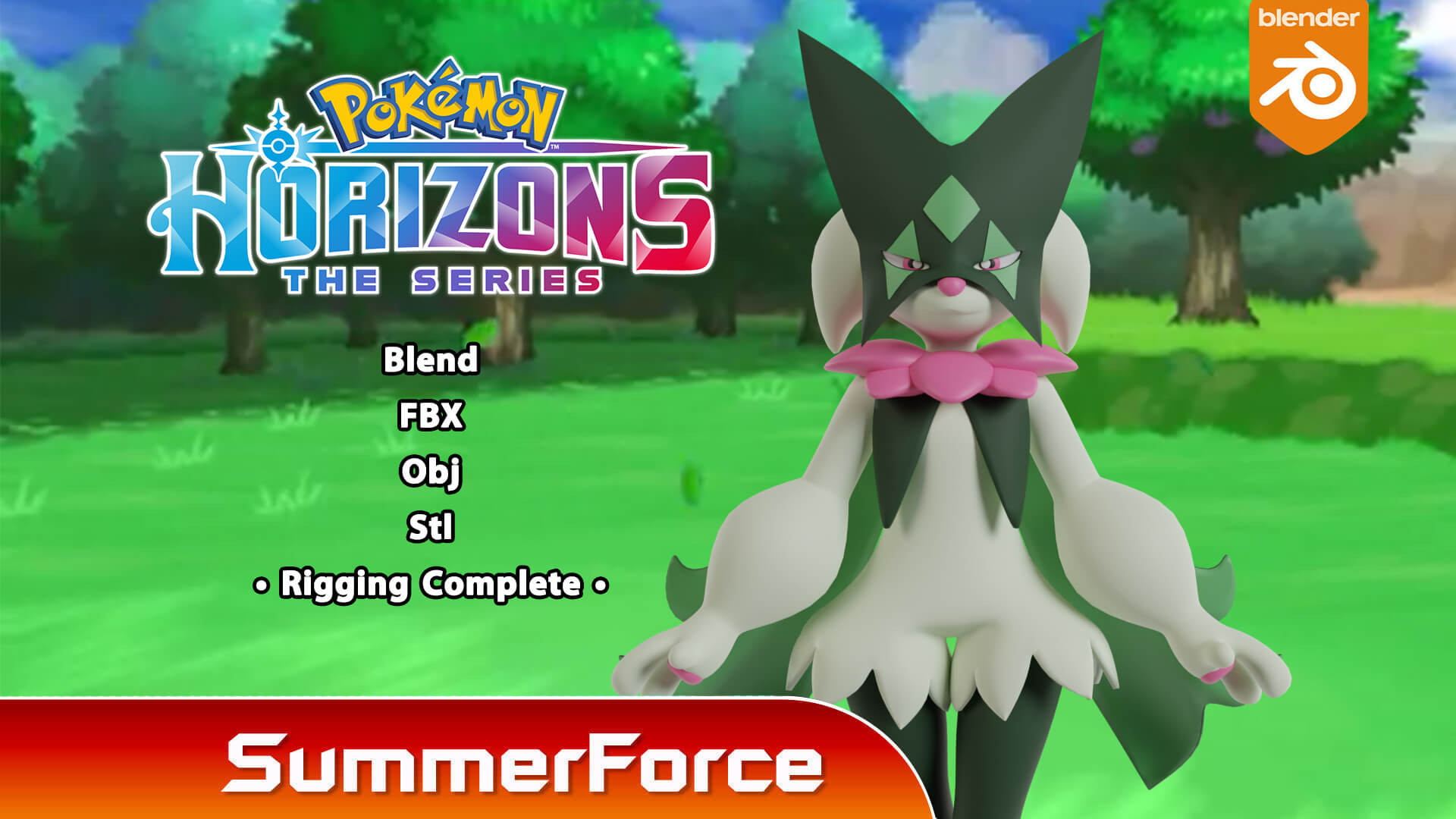 Meowscarada - Pokémon Horizons 3D Model by Summerforce