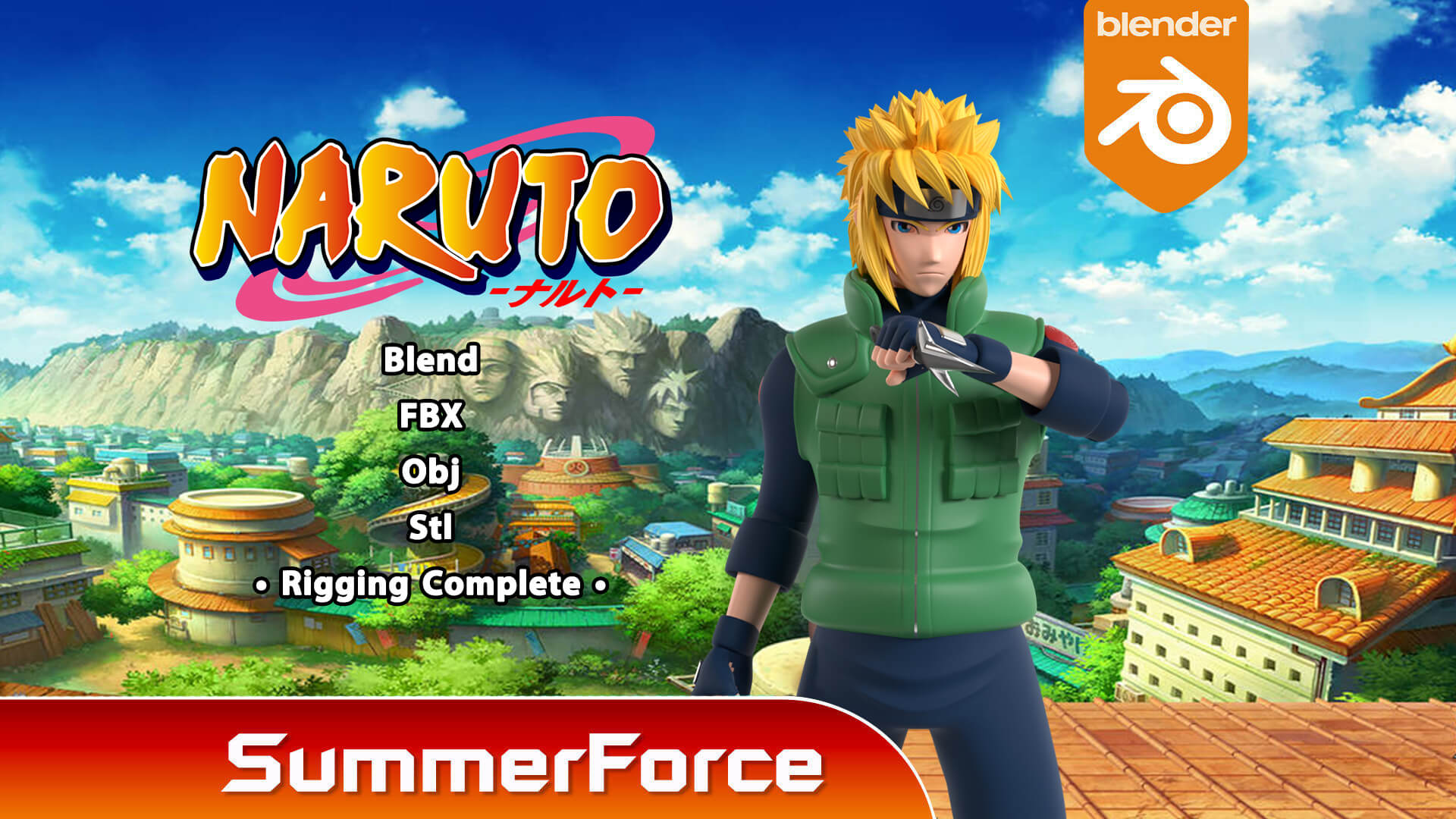 Minato Namikaze - Naruto Shippuden 3D Model by Summerforce