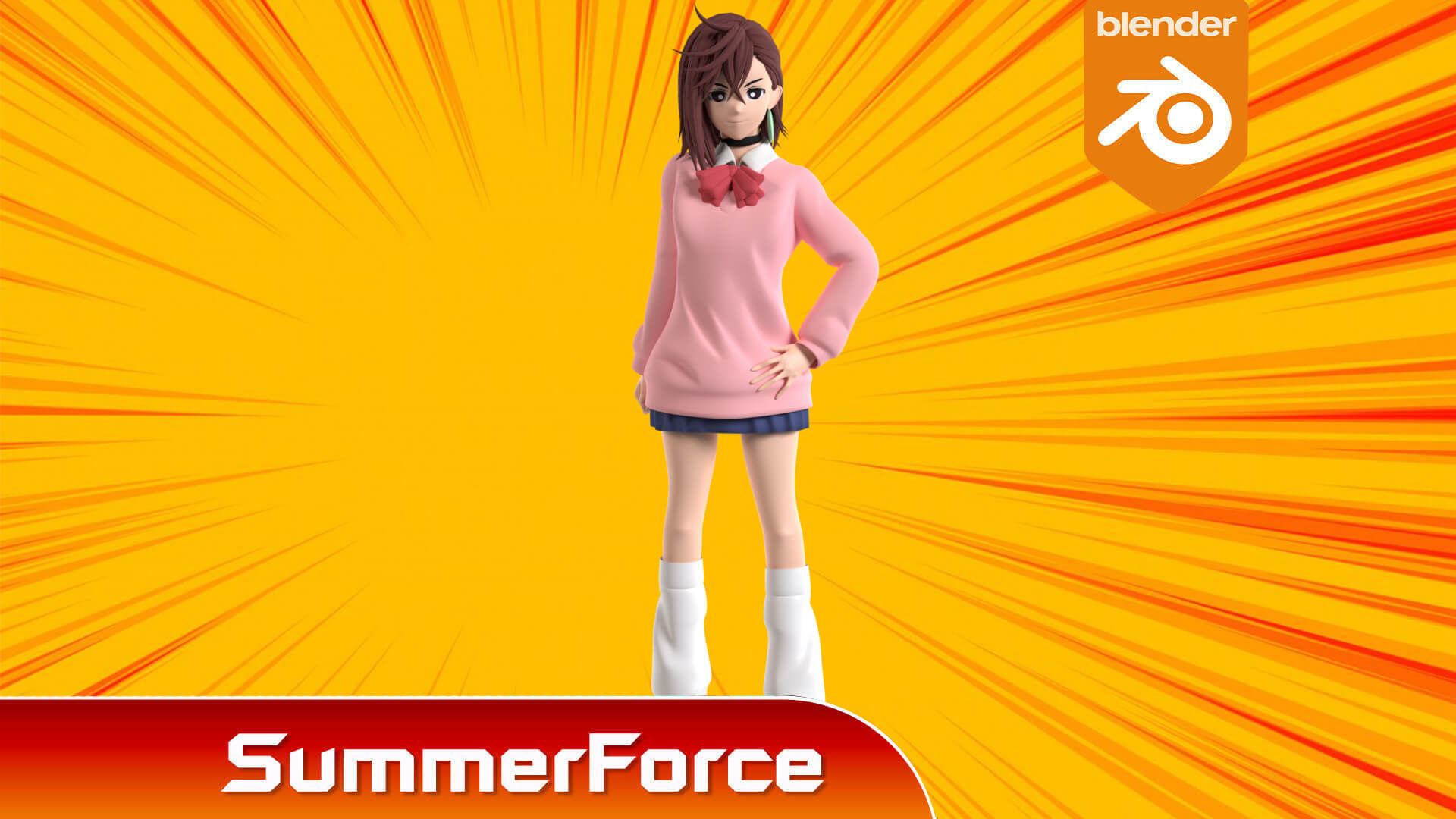 Momo Ayase - Dandadan 3D Model by Summerforce