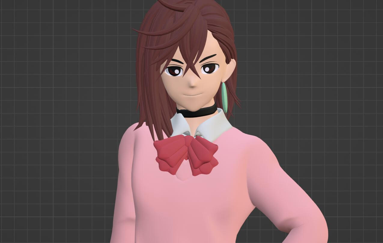Momo Ayase - Dandadan 3D Model by Summerforce