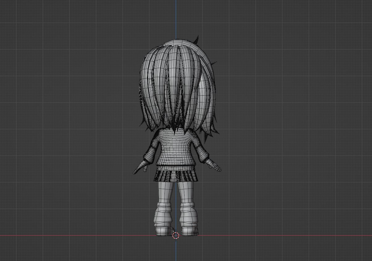 Momo Ayase SD - Dandadan 3D Model by Summerforce