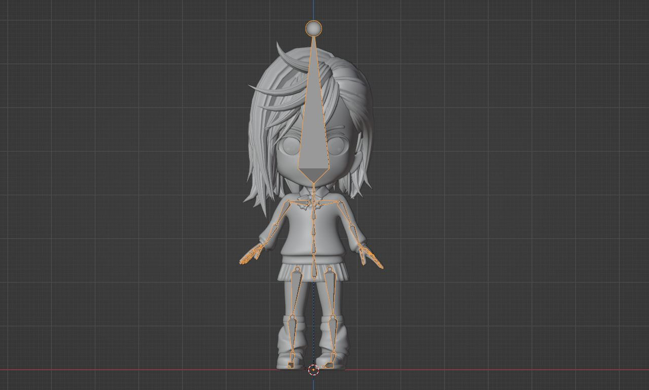 Momo Ayase SD - Dandadan 3D Model by Summerforce