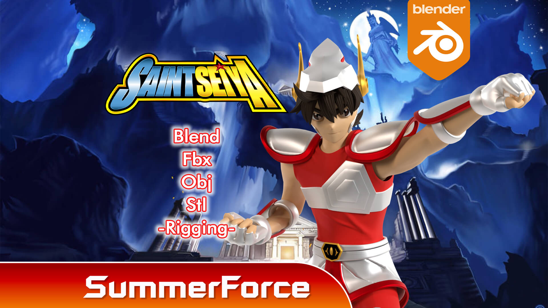 Pegasus Seiya - Saint Seiya 3D Model by Summerforce