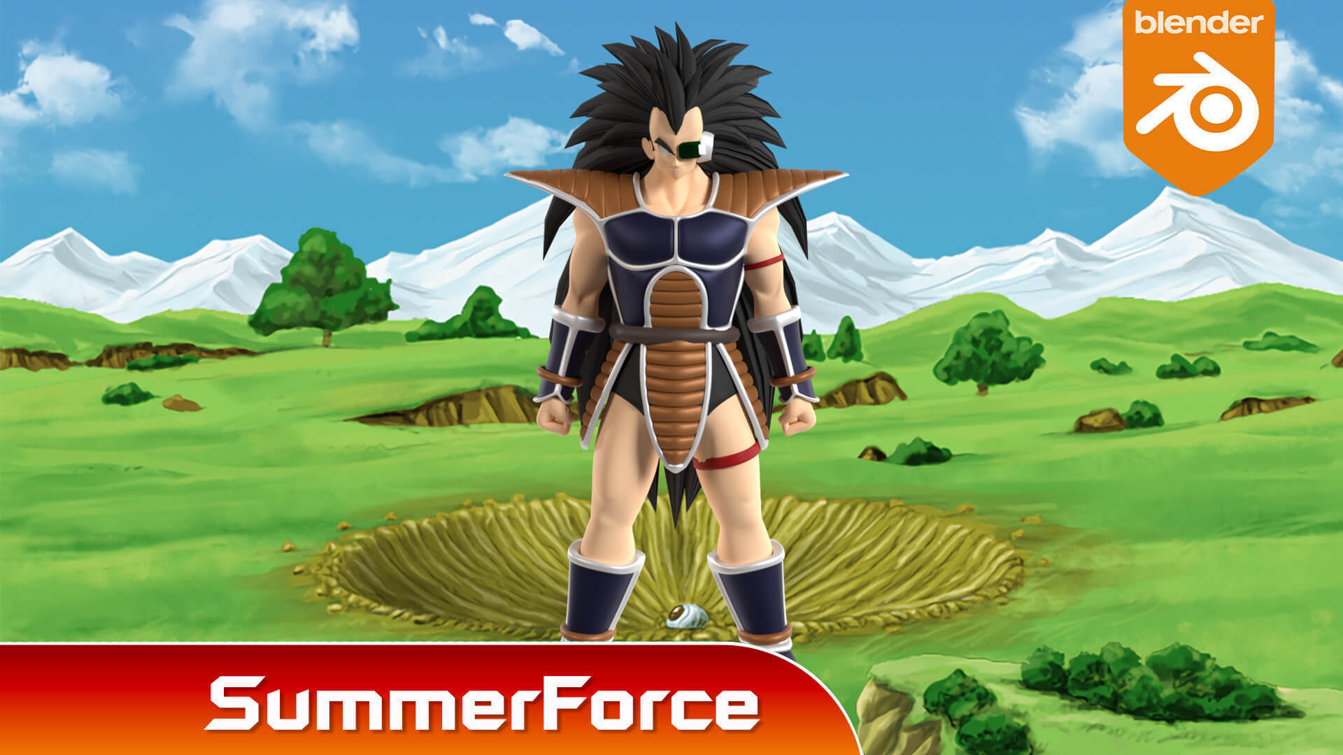 Raditz - Dragonball 3D Model by Summerforce