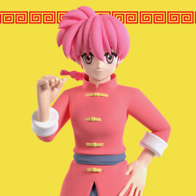 Ranma Saotome Female - Ranma 3D Model by Summerforce