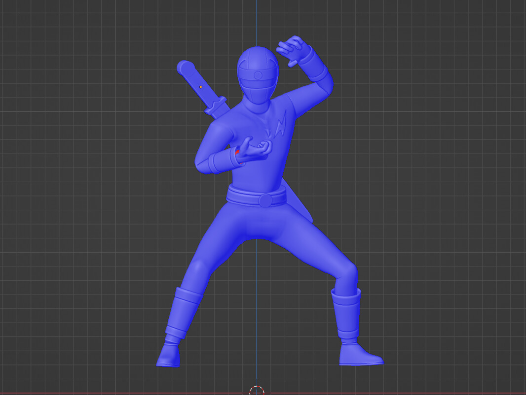 Red Aquitian Ranger - Mighty Morphin Alien Rangers 3D Model by Summerforce