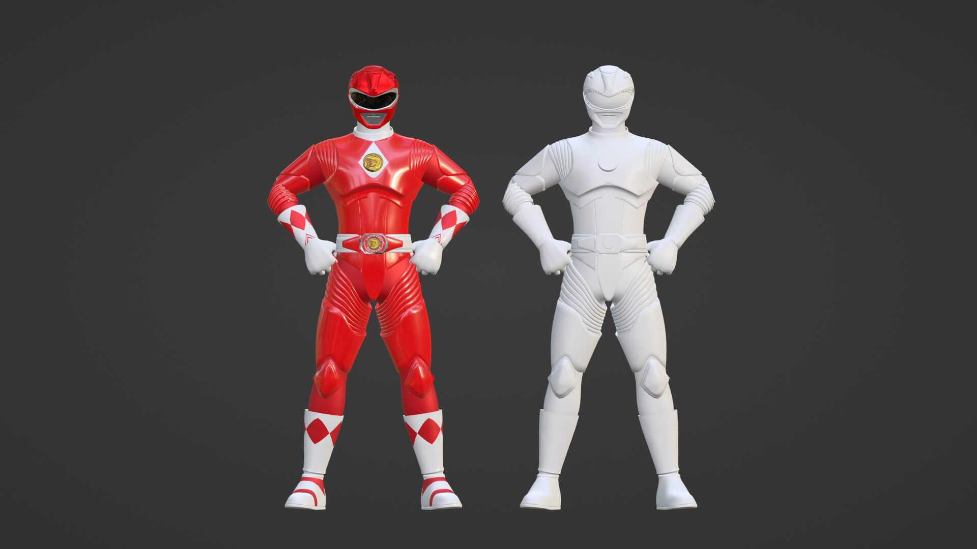 Red Ranger - Mighty Morphin Power Rangers The Movie 3D Model by Summerforce