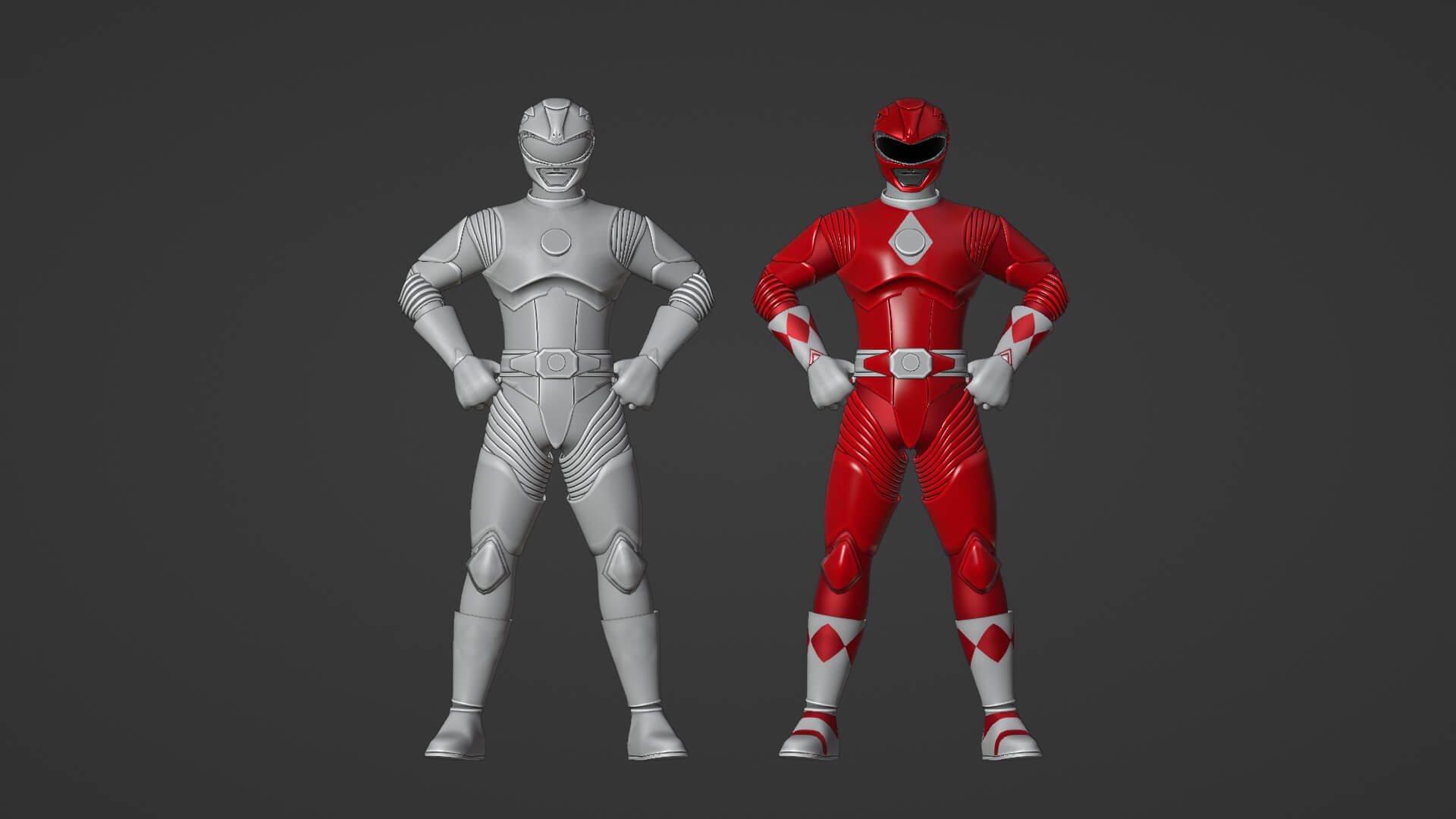 Red Ranger - Mighty Morphin Power Rangers The Movie 3D Model by Summerforce