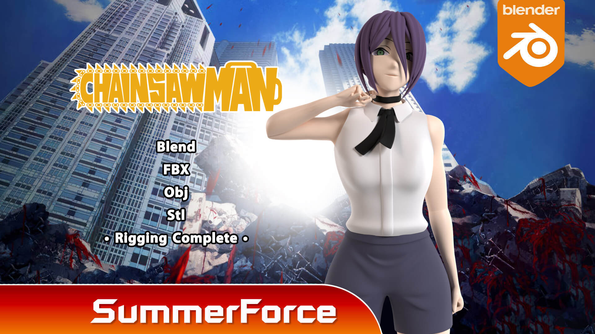 Reze - Chainsaw Man 3D Model by Summerforce