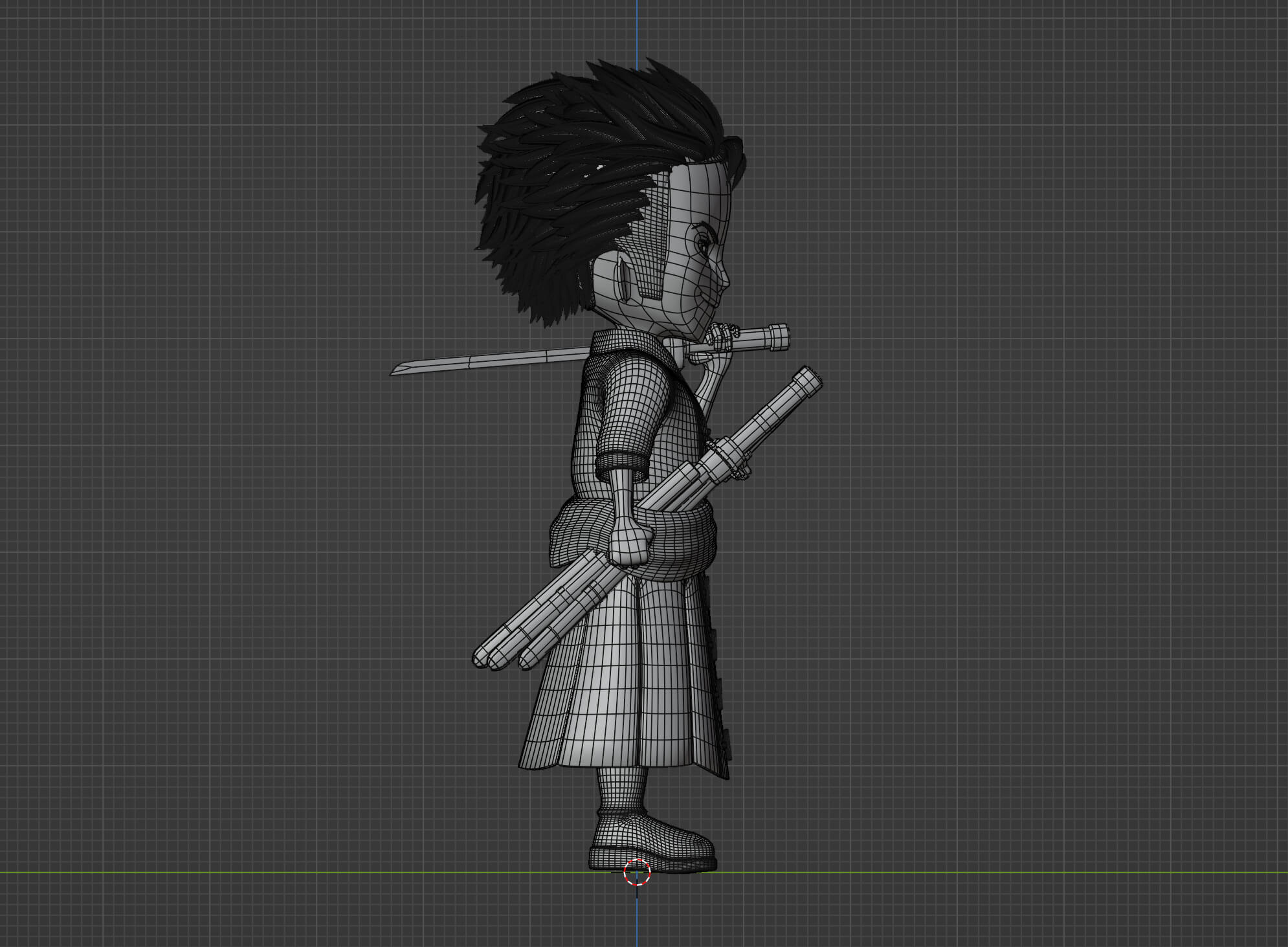 Roronoa Zoro SD - One Piece 3D Model by Summerforce