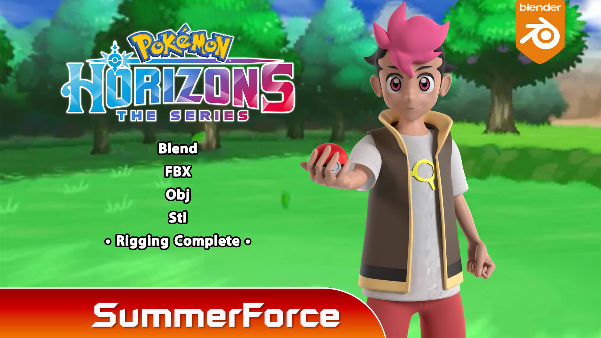 Roy - Pokémon Horizons 3D Model by Summerforce