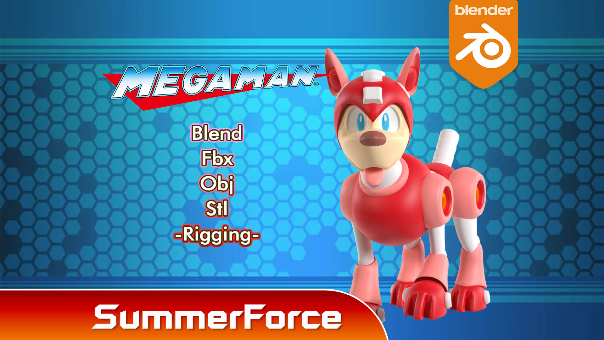Rush - Megaman 3D Model by Summerforce