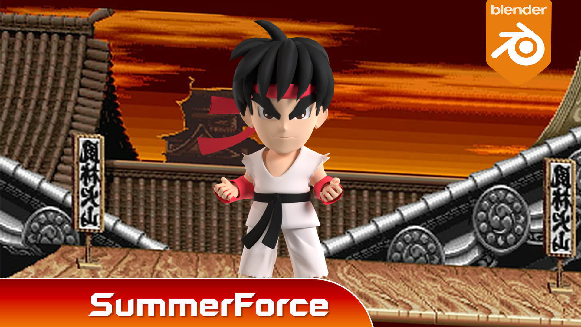 Ryu Sd - Street Fighter 3D Model by Summerforce