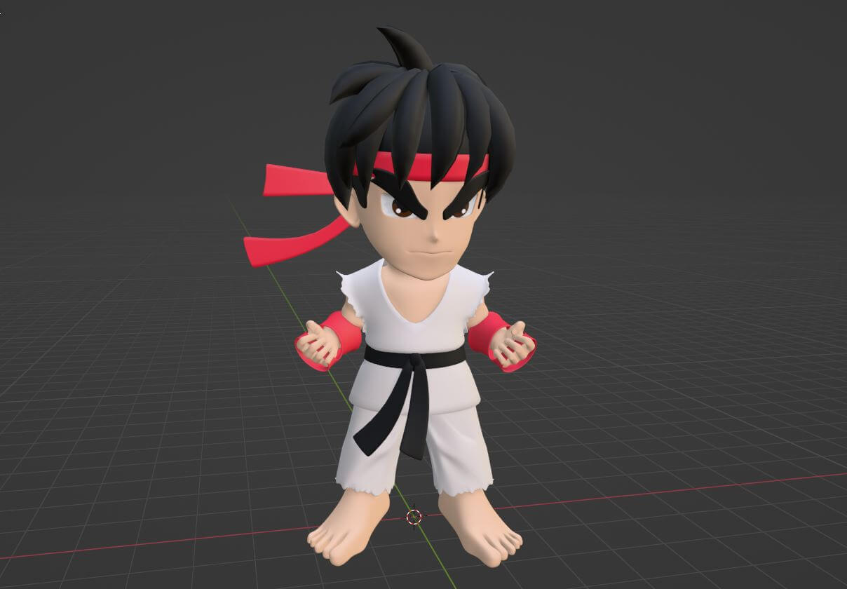 Ryu Sd - Street Fighter 3D Model by Summerforce