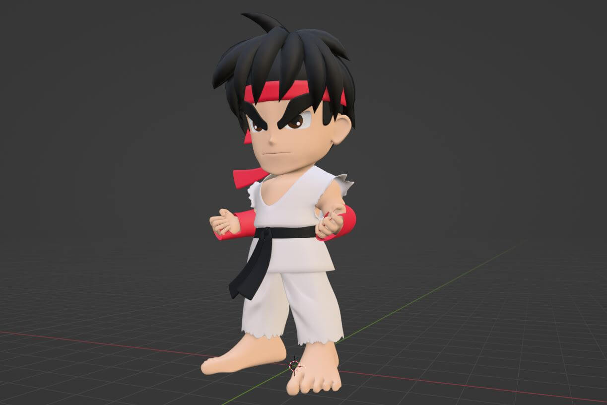 Ryu Sd - Street Fighter 3D Model by Summerforce