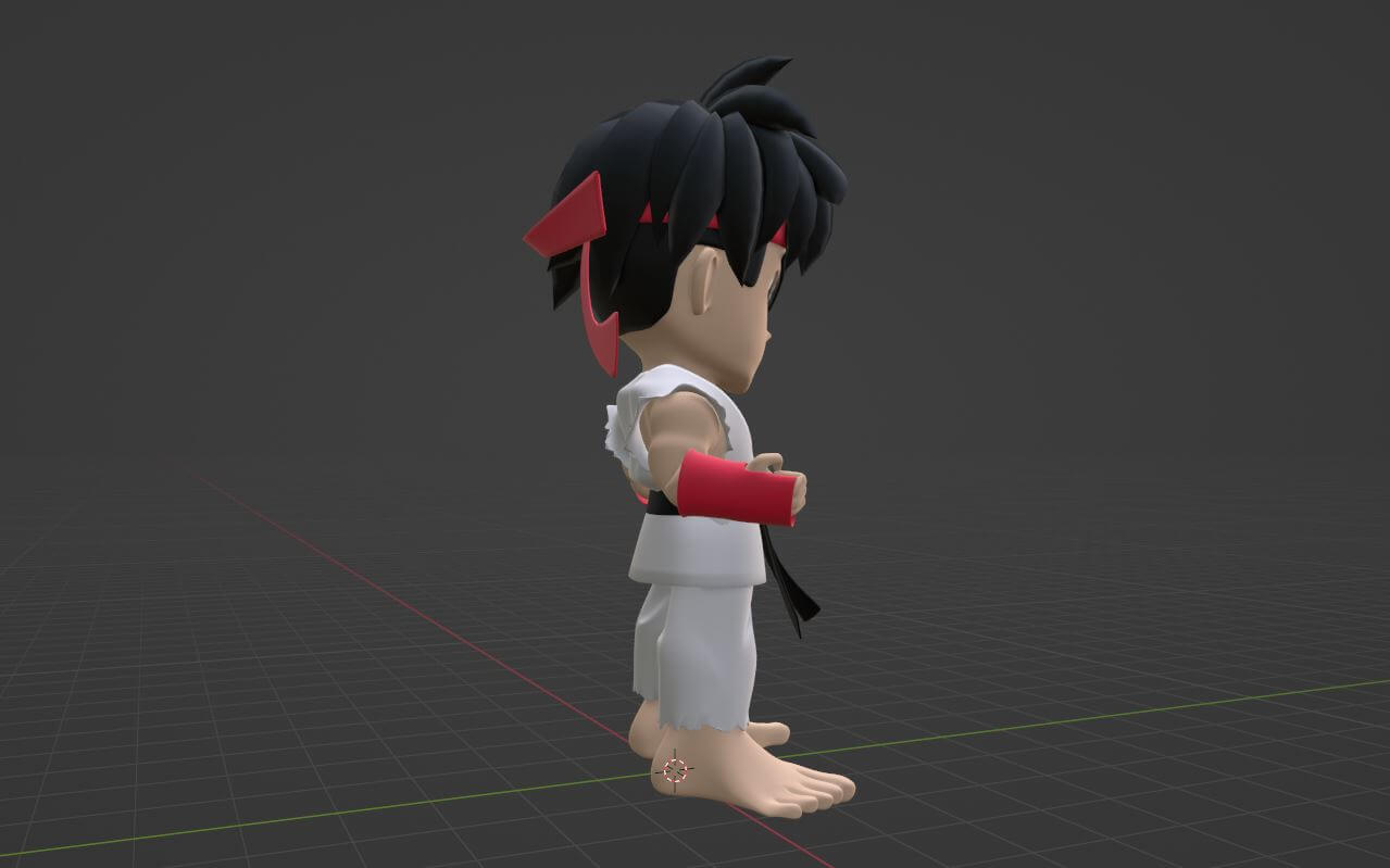 Ryu Sd - Street Fighter 3D Model by Summerforce