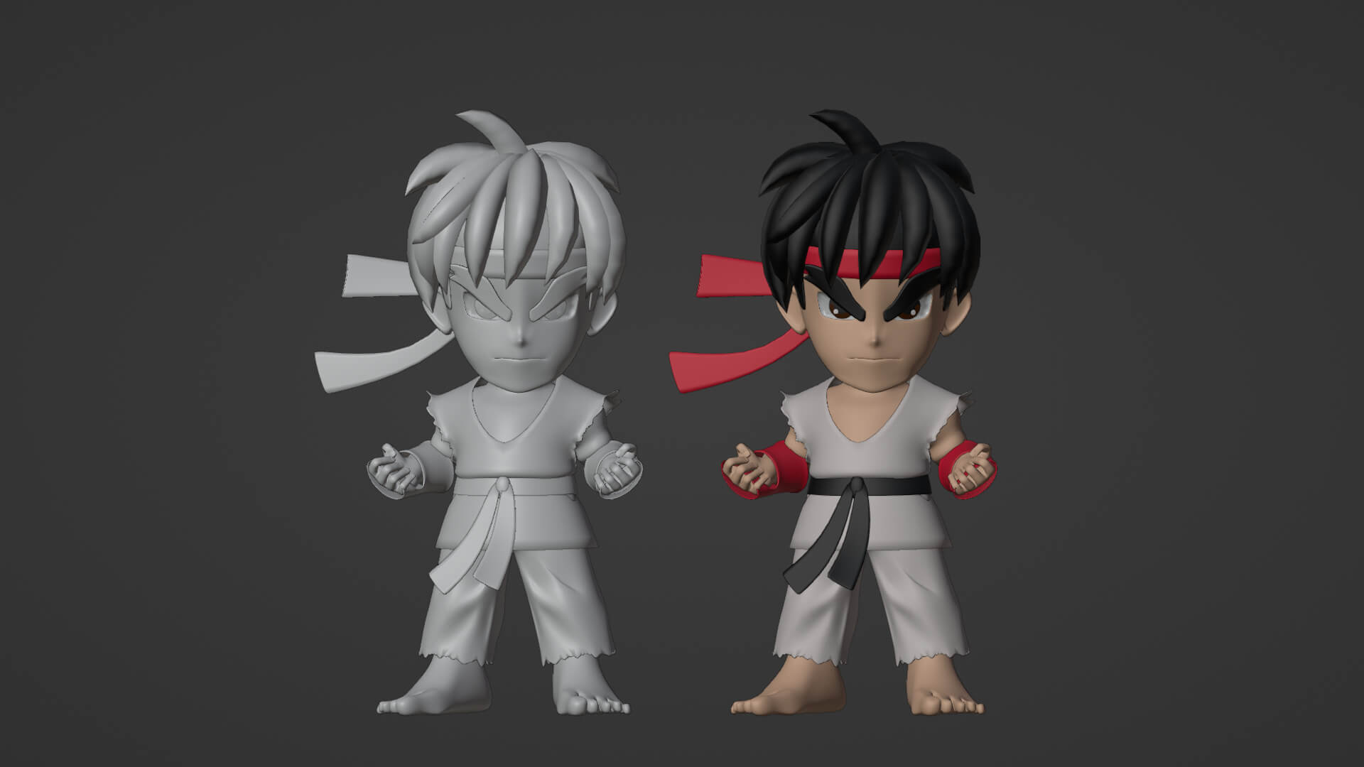 Ryu Sd - Street Fighter 3D Model by Summerforce