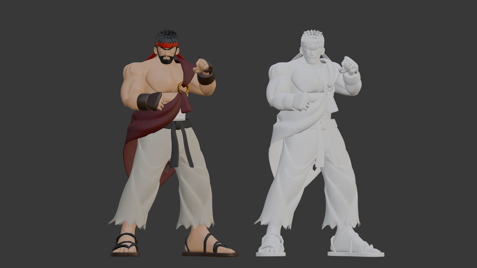 Ryu - Street Fighter 3D Model by Summerforce