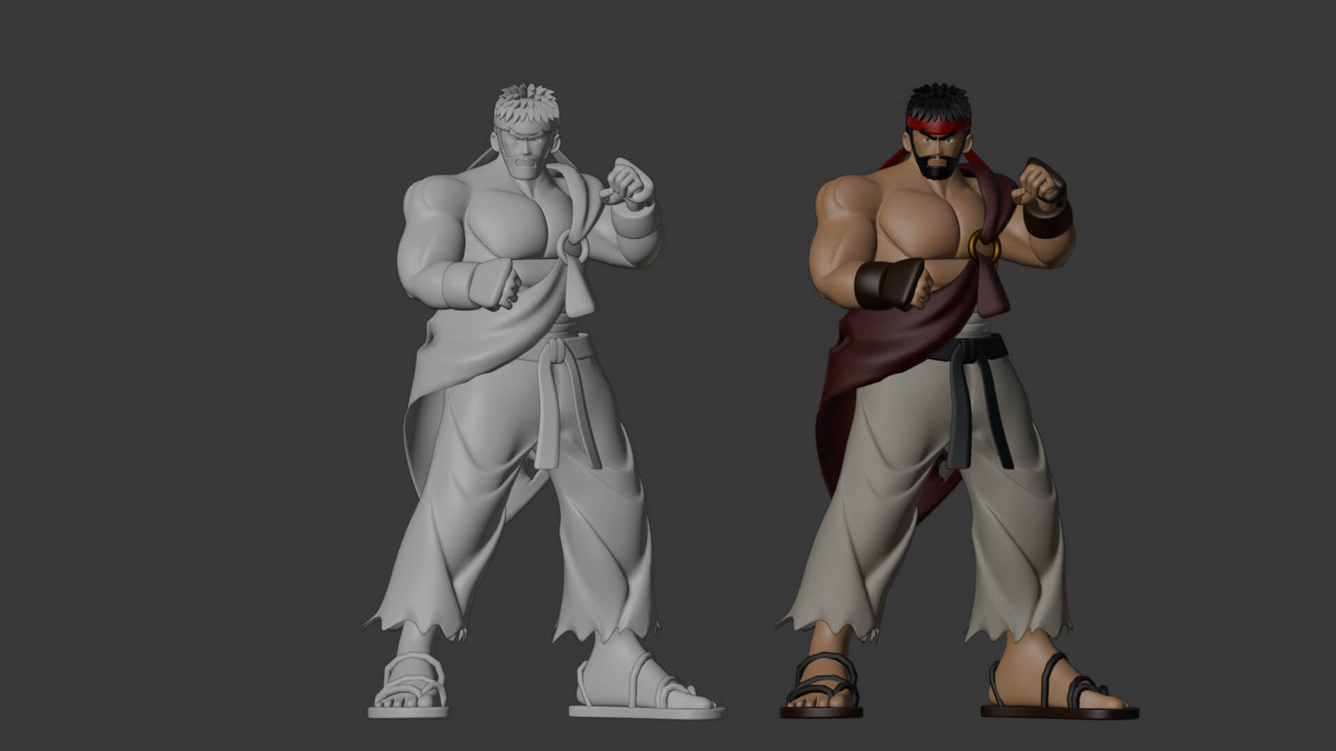 Ryu - Street Fighter 3D Model by Summerforce