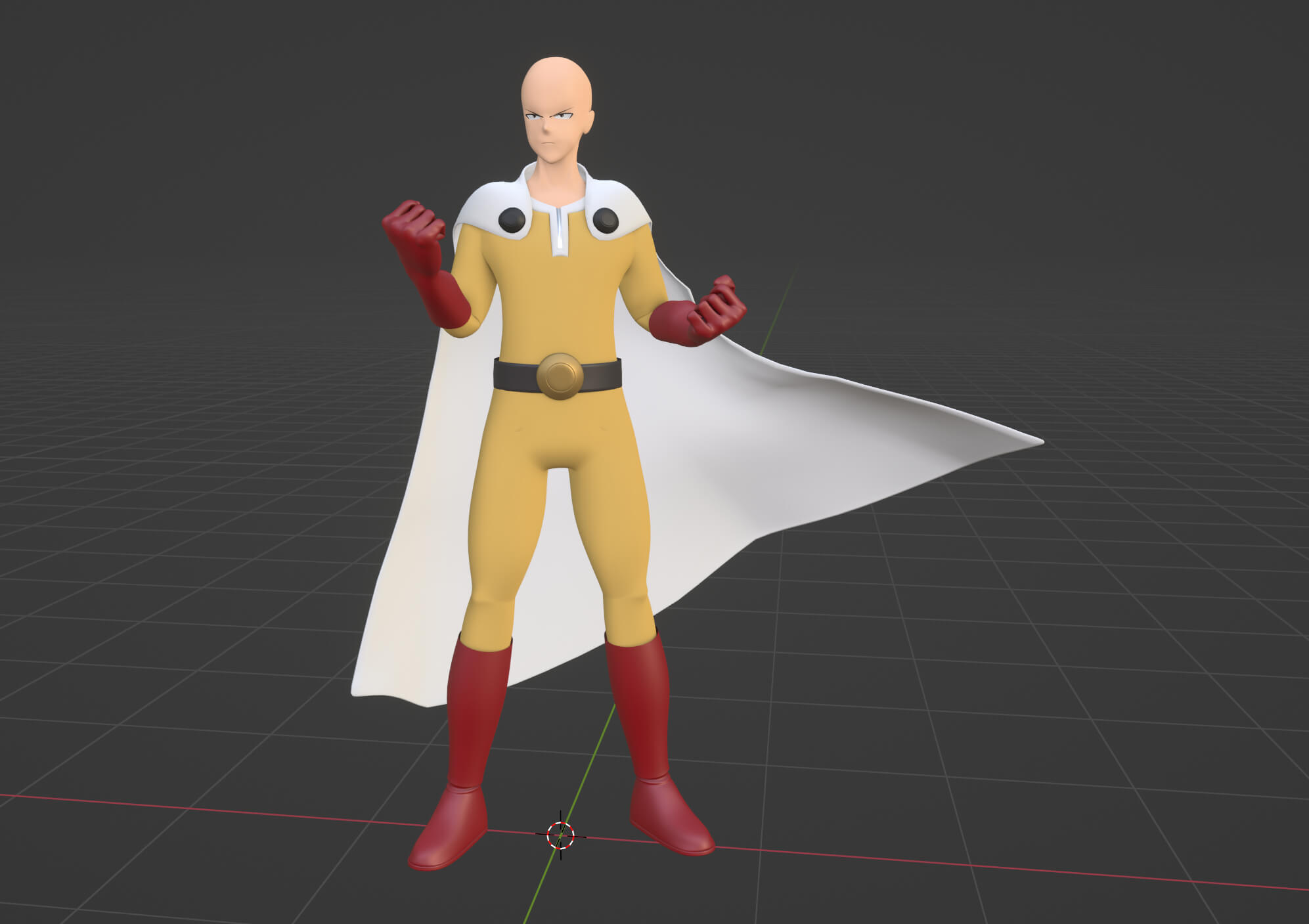 Saitama - One Punch Man 3D Model by Summerforce