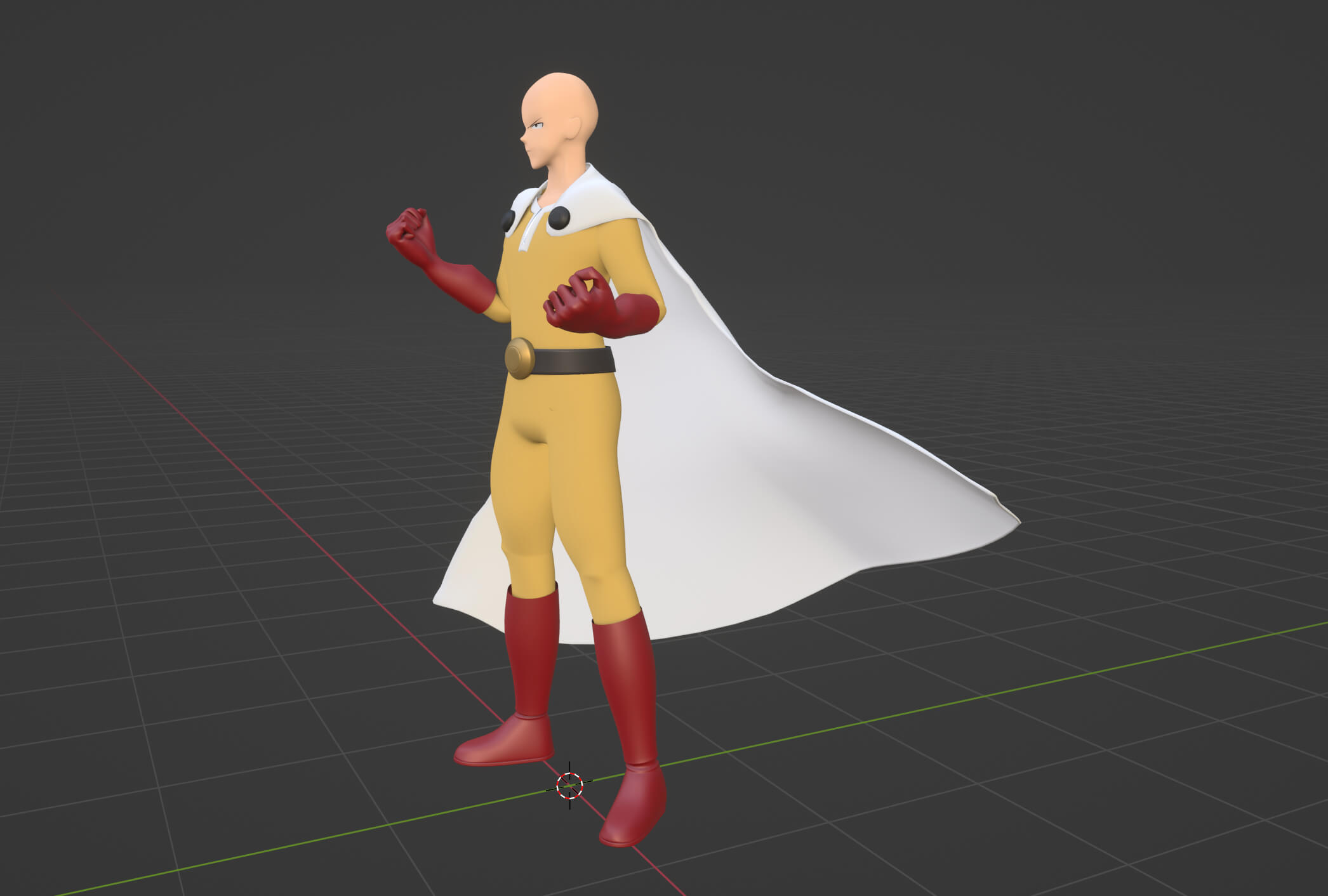 Saitama - One Punch Man 3D Model by Summerforce
