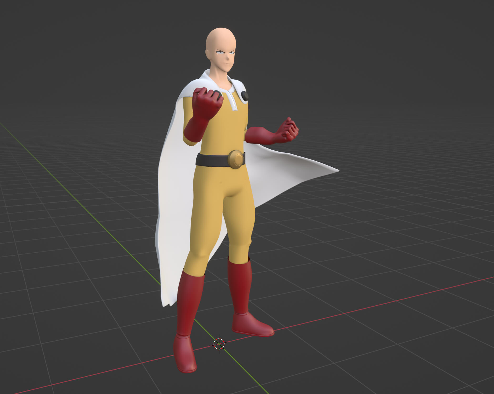 Saitama - One Punch Man 3D Model by Summerforce