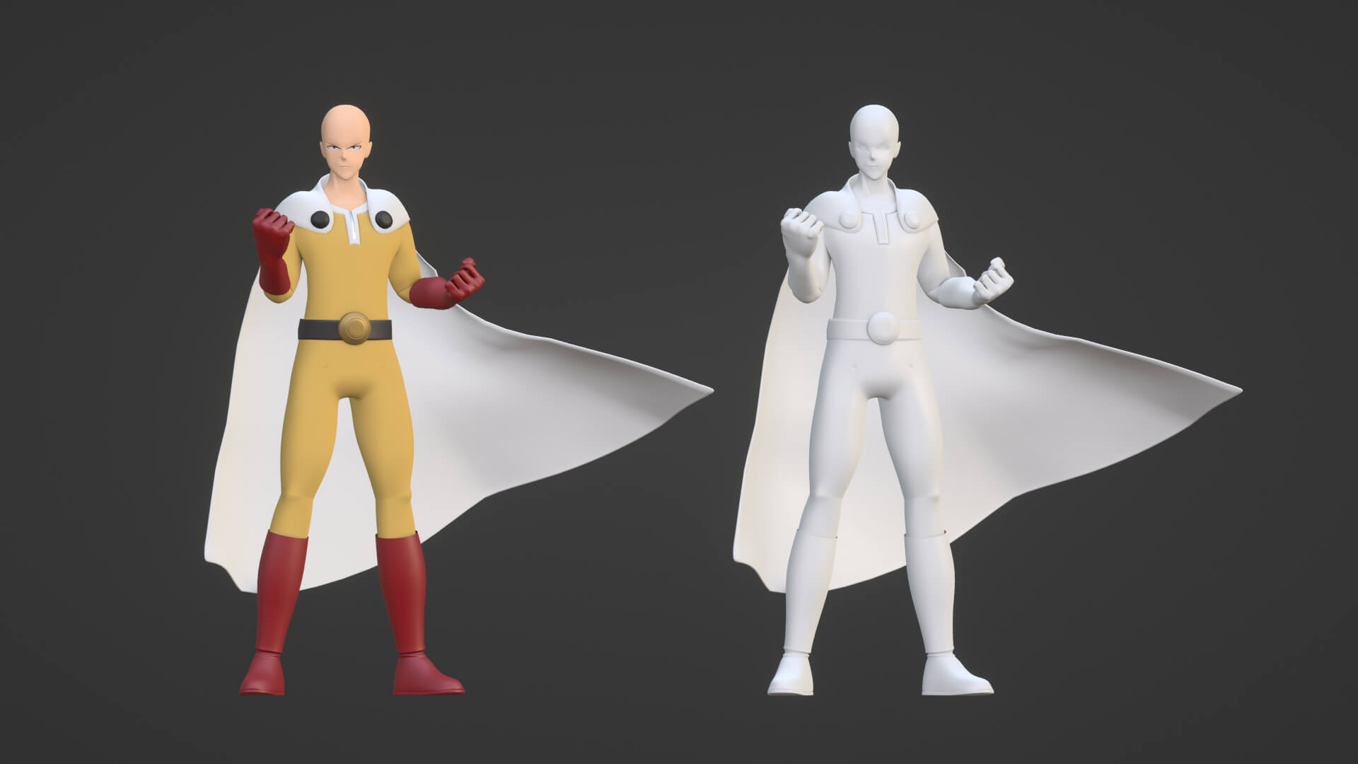 Saitama - One Punch Man 3D Model by Summerforce